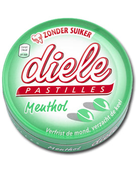 Diele Suikervrij Menthol Pastilles Doos - 10 x 75 Gram – Candyspot