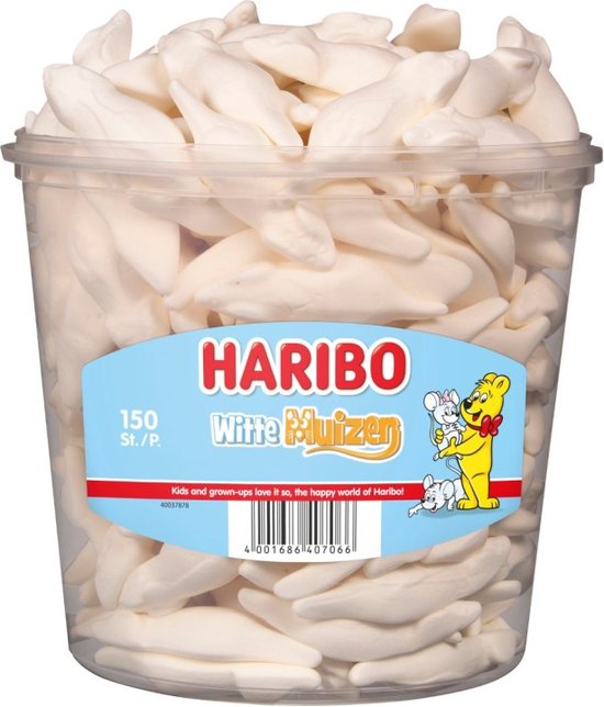 Haribo Witte Muizen 150 Stuks – Candyspot