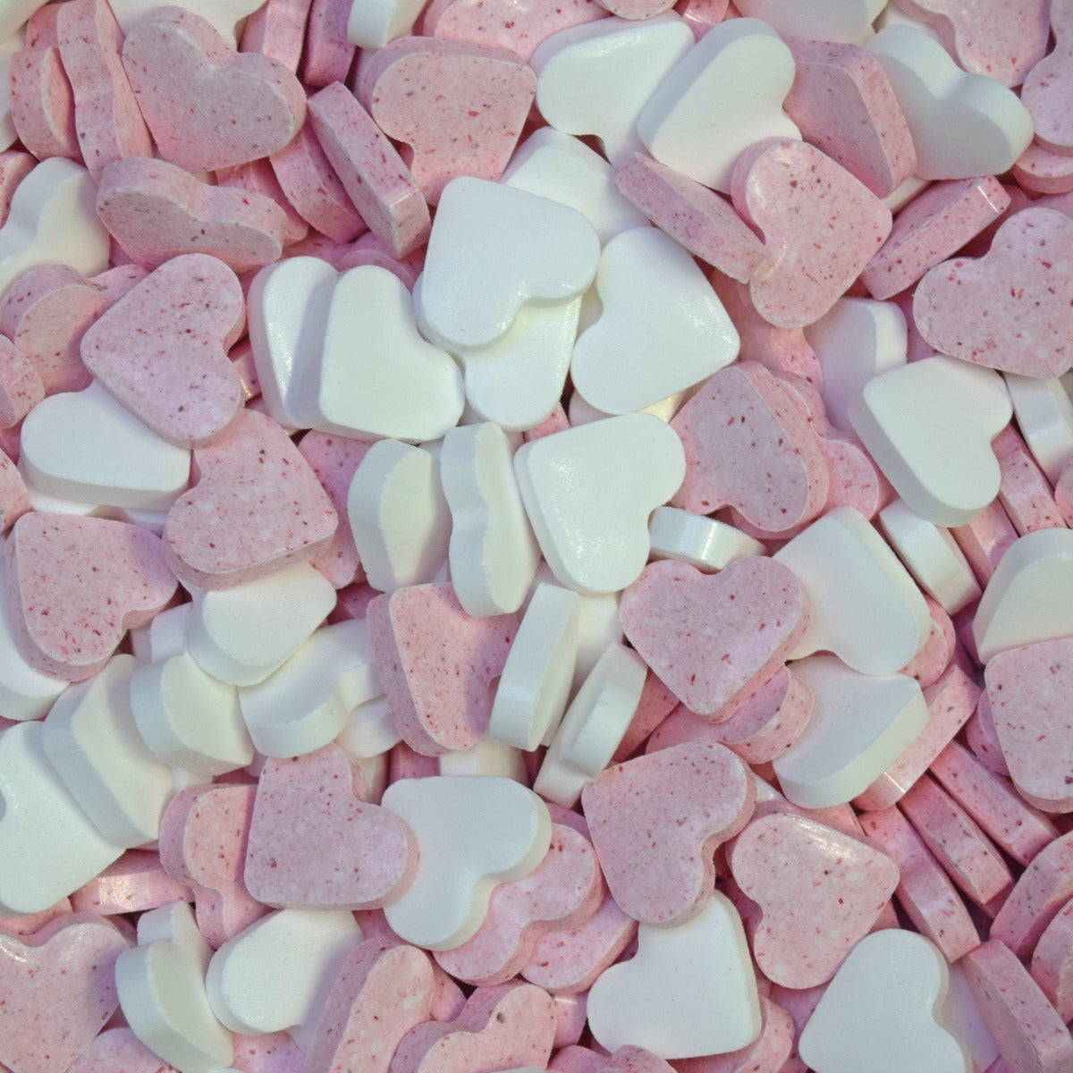 dextrose vruchtenhartjes roze wit 1 kilo – Candyspot